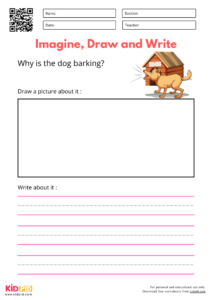 Imagine, Draw and Writing Practice Worksheet for Kindergarten - Kidpid