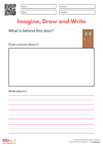 Imagine, Draw and Writing Practice Worksheet for Kindergarten - Kidpid