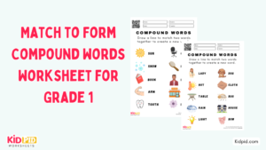 Match to Form Compound Words Worksheet for Grade 1 - Kidpid