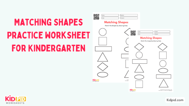 Matching Shapes Practice Worksheet for Kindergarten - Kidpid