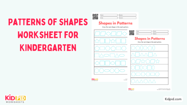 Patterns of Shapes Worksheet for Kindergarten - Kidpid