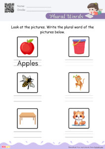 Look At The Picture And Write The Plural Word Worksheets For ...