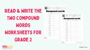 Read & Write The Two Compound Words Worksheets For Grade 2 - Kidpid