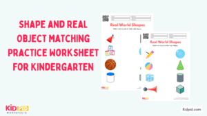 Shape and Real Object Matching Practice Worksheet for Kindergarten - Kidpid