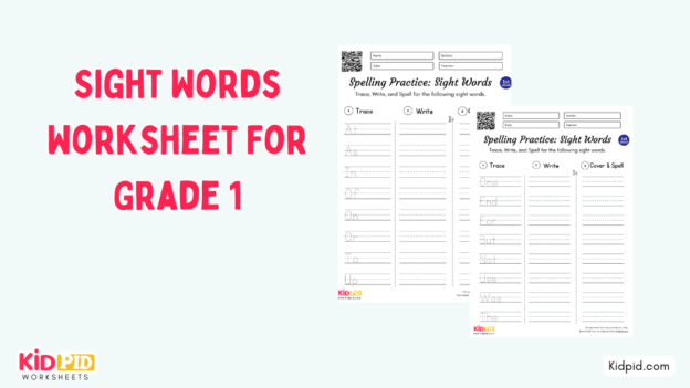Sight Words Worksheet For Grade 1 - Kidpid