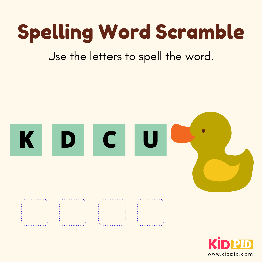 Spelling Word Scramble Worksheets For Grade 2 - Kidpid
