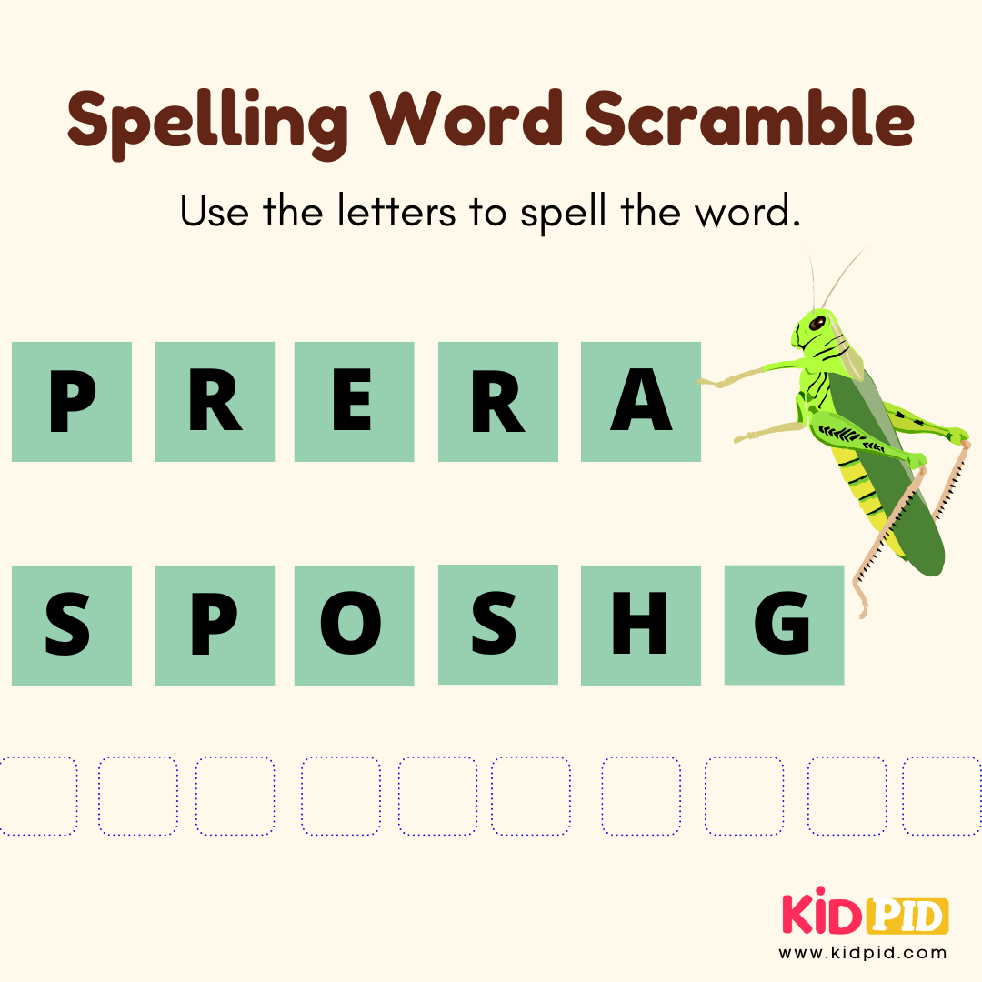 Spelling Word Scramble Worksheets For Grade 2 - Kidpid