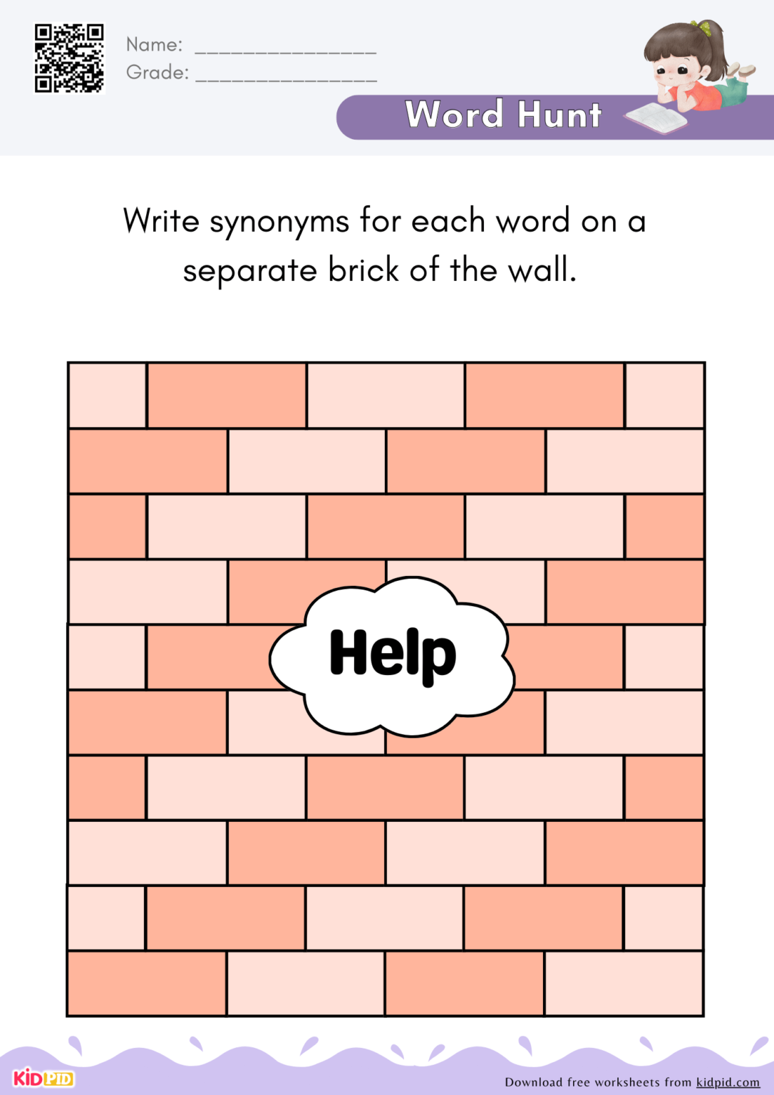 Synonym Vocabulary Worksheet Activity For Grade 3 - Kidpid