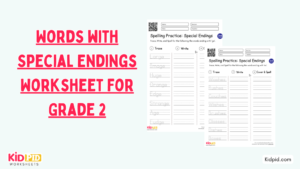 Words with Special Endings Worksheet for Grade 2 - Kidpid