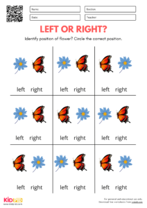 Left or Right Position Worksheet for Kindergarten - Kidpid
