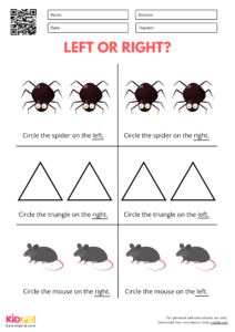 Left or Right Position Worksheet for Kindergarten - Kidpid