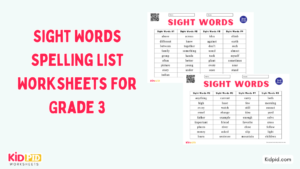Sight Words Spelling List Worksheet For Grade 3 - Kidpid
