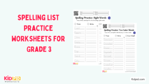 Spelling List Practice Worksheets For Grade 3 - Kidpid