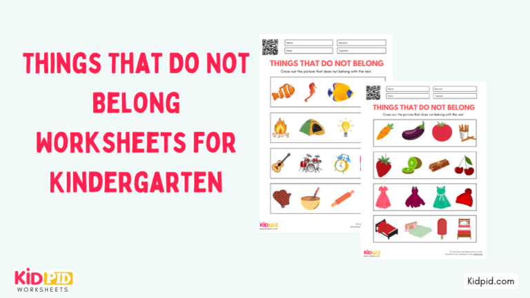 Things That Do Not Belong Worksheet for Kindergarten - Kidpid