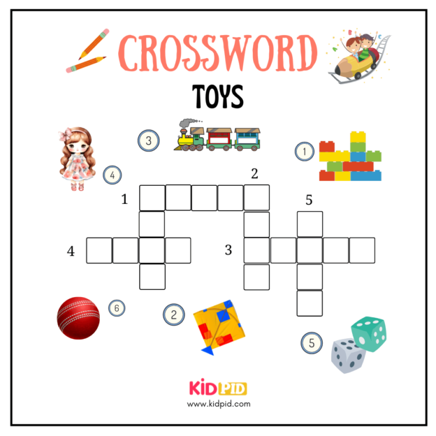 Toys Crosswords Worksheet For Grade 2 - Kidpid
