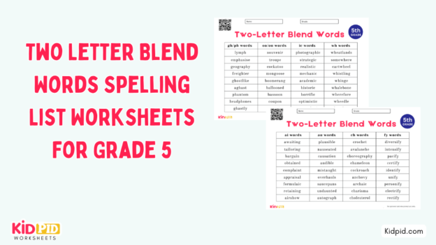 Two Letter Blend Words Spelling List Worksheet For Grade 5 - Kidpid