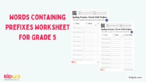 Words Containing Prefixes Worksheet for Grade 5 - Kidpid