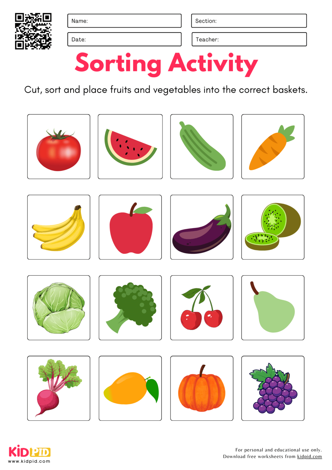 2 Group Sorting Activity Worksheet For Grade 1 - Kidpid