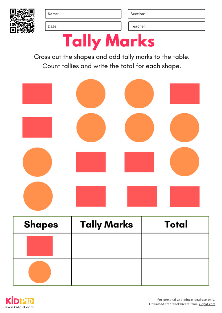 2 Group Tally Marks Worksheet For Grade 1 - Kidpid