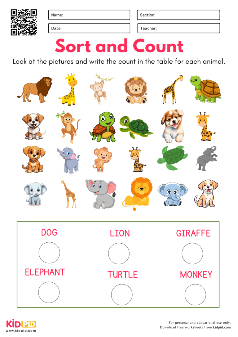 5+ Group Sort and Count Worksheet For Grade 2 - Kidpid