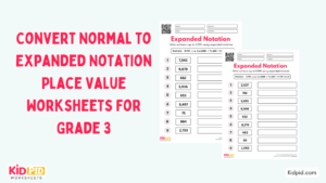 Convert Normal to Expanded Notation Place Value Worksheets For Grade 3 ...
