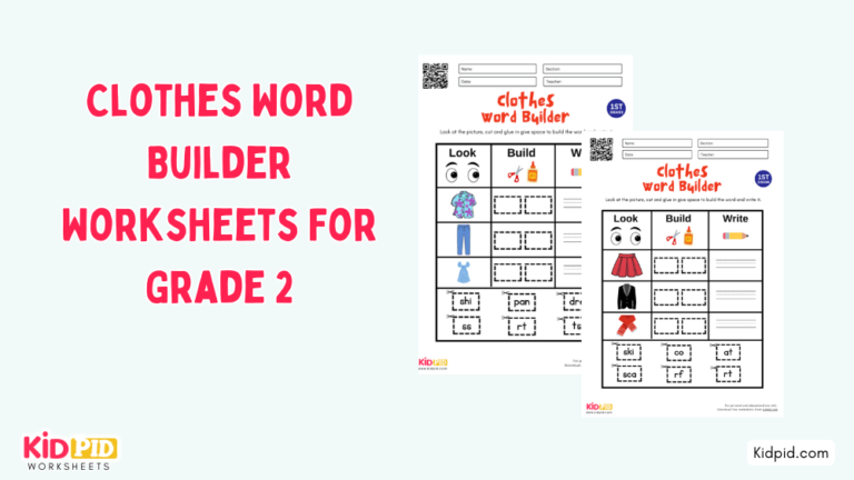 Clothes Word Builder Worksheet For Grade 2 - Kidpid