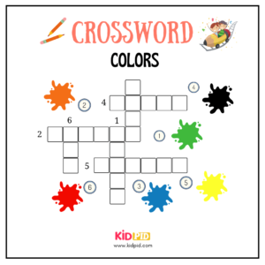 Colors Crosswords Worksheet For Grade 3 - Kidpid