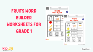Fruits Word Builder Worksheet For Grade 1 - Kidpid