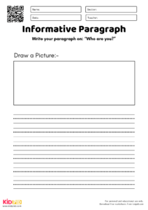 Informative Paragraph Writing Worksheet For Grade 1 - Kidpid