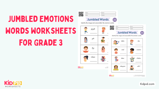 Jumbled Emotions Words Worksheet for Grade 3 - Kidpid