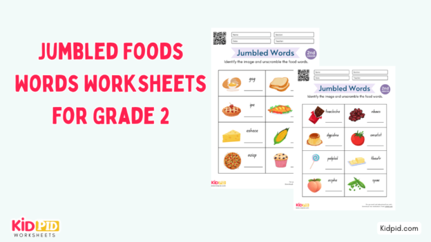 Jumbled Foods Words Worksheet for Grade 2 - Kidpid