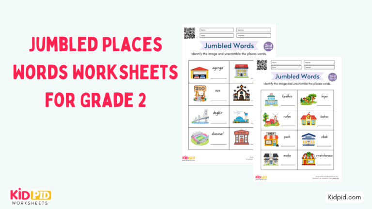 Jumbled Places Words Worksheet for Grade 2 - Kidpid