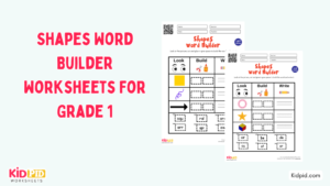 Shapes Word Builder Worksheet For Grade 1 - Kidpid