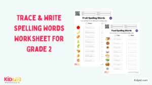 Trace & Write Spelling Words Worksheet For Grade 2 - Kidpid