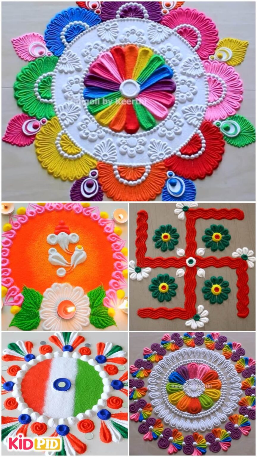 Special Occasion Rangoli Design Ideas For Kids - Kidpid