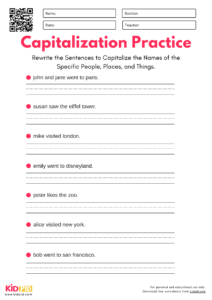 Capitalization Worksheet For Grade 2 - Kidpid