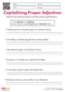Capitalization Worksheet For Grade 4 - Kidpid