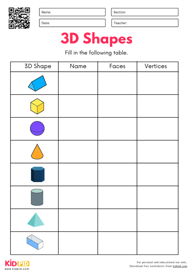 Geometry Worksheets For Grade 3 - Kidpid