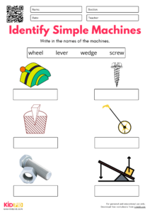 Forces & Machines Worksheet For Grade 1 - Kidpid