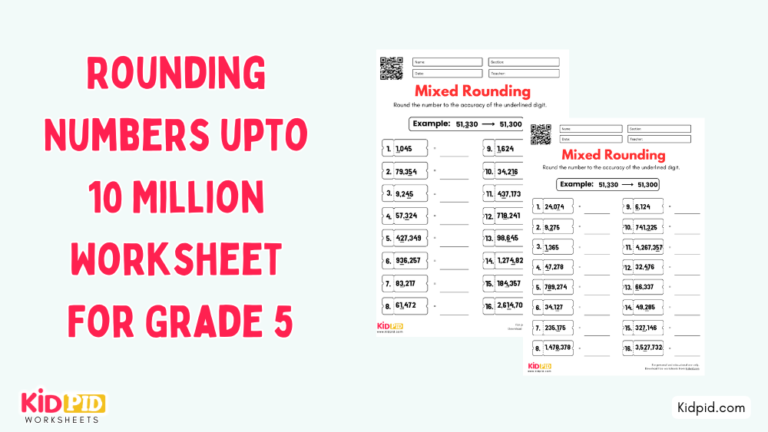 Rounding Numbers Worksheet For Grade 5 - Kidpid