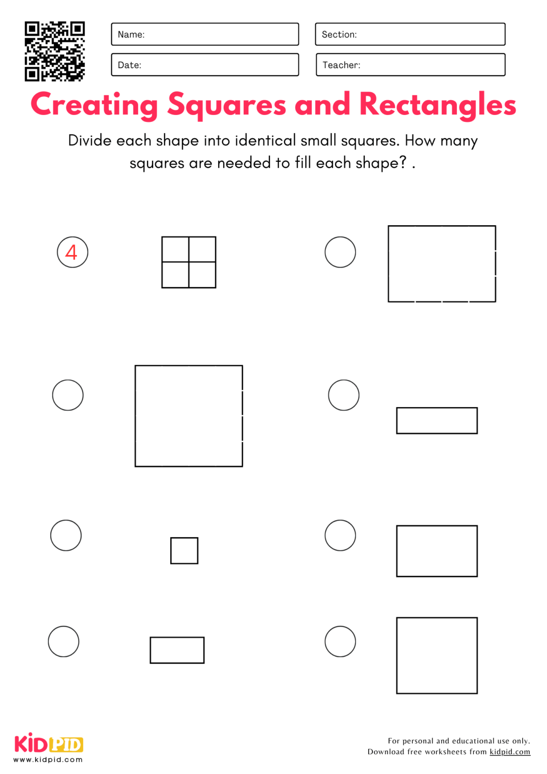 Geometry Worksheets For Grade 2 - Kidpid