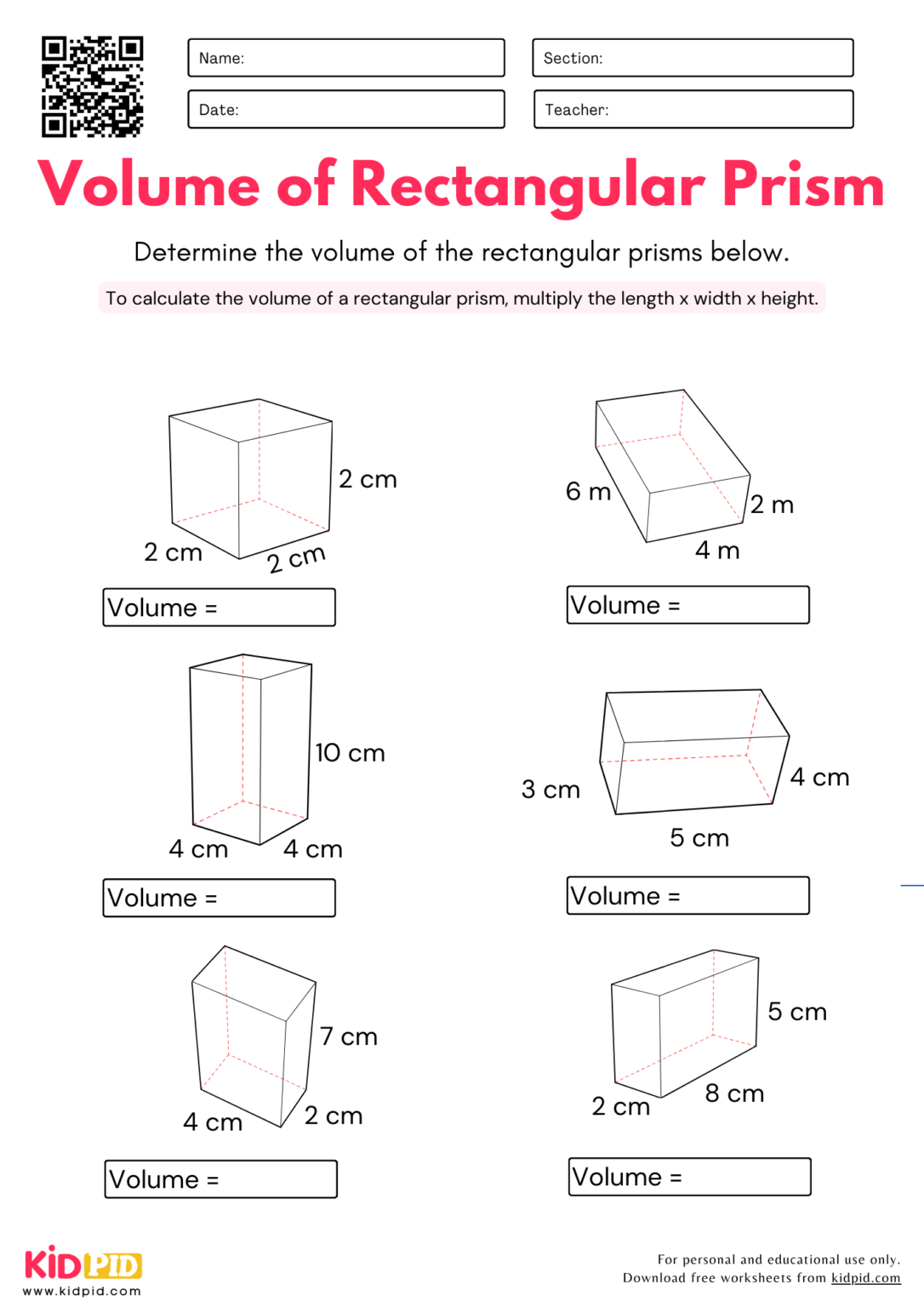 Geometry Worksheets For Grade 6 - Kidpid
