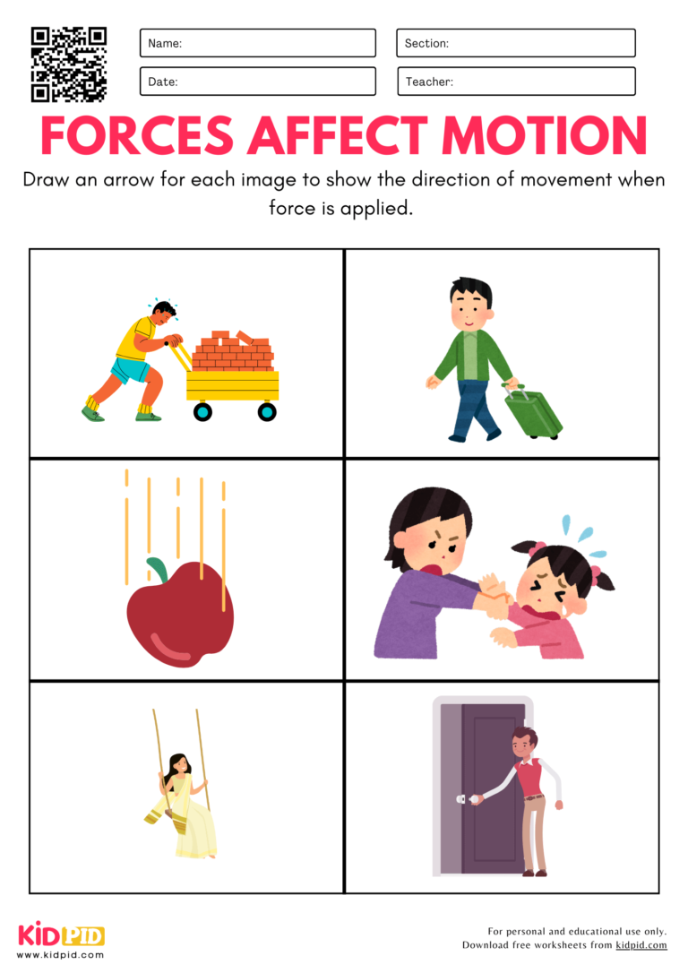 Forces & Machines Worksheet For Grade 2 - Kidpid