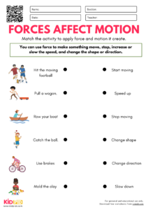 Forces & Machines Worksheet For Grade 2 - Kidpid
