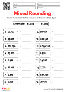 Rounding Numbers Upto 10 Million Worksheet For Grade 5 - Kidpid