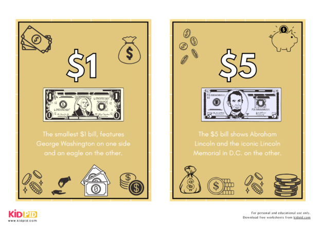 Identify Currency Note Worksheet - Kidpid