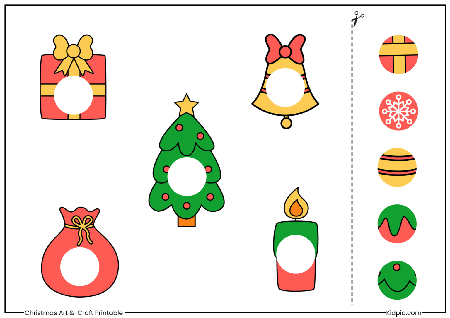 Christmas Art & Craft Cut Out Printables - Kidpid
