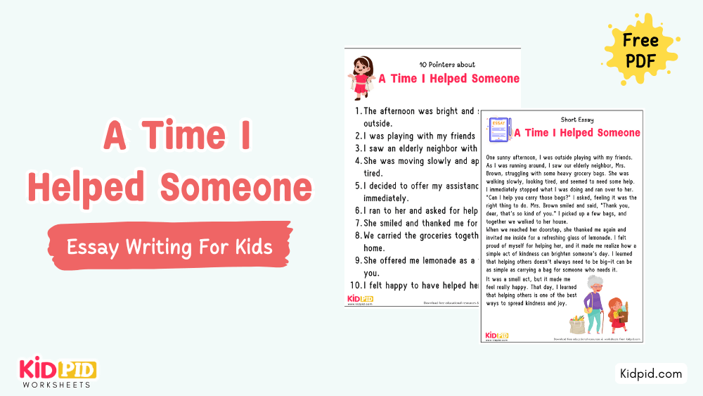 Essay - A Time I Helped Someone - Kidpid