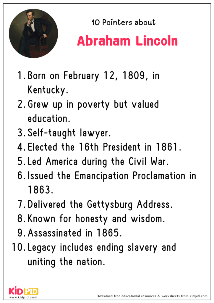 Essay - Abraham Lincoln - Kidpid