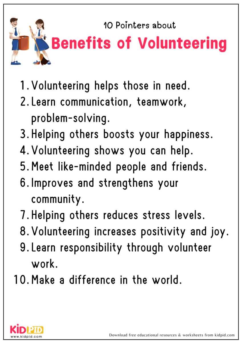 Essay - Benefits of Volunteering - Kidpid